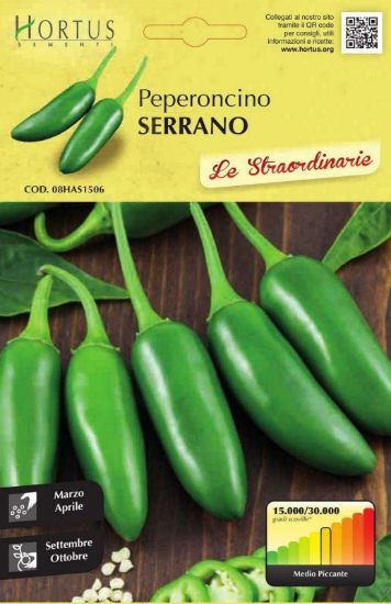 Čili Serrano | Roko - Spletni agrocenter